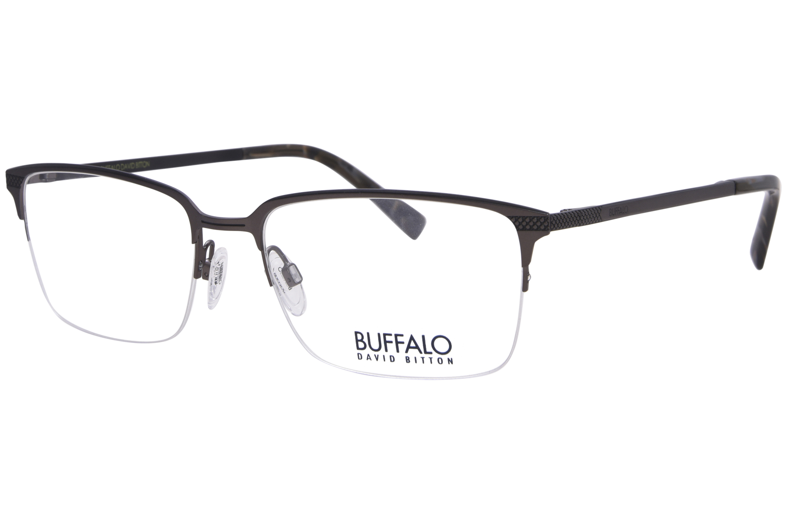 Buffalo By David Bitton BM521 DGN Eyeglasses Men's Gunmetal Semi Rim 57 ...
