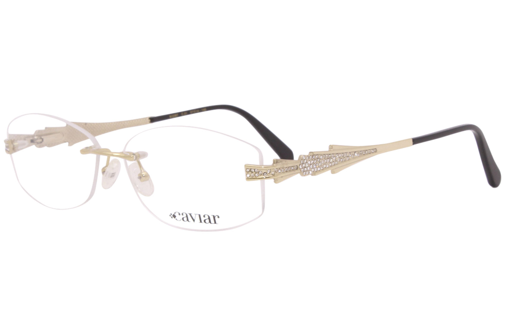 Caviar M2387 Eyeglasses Women's Rimless Rectangular Optical Frame ...