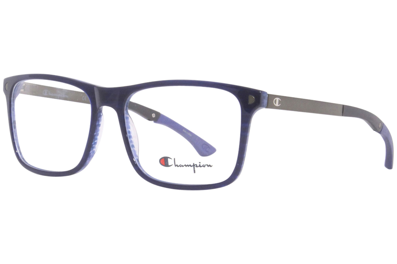 Champion Eyeglasses Men's Tri-Flex Cutril C03 Navy/Navy Horn 56-17-142 ...