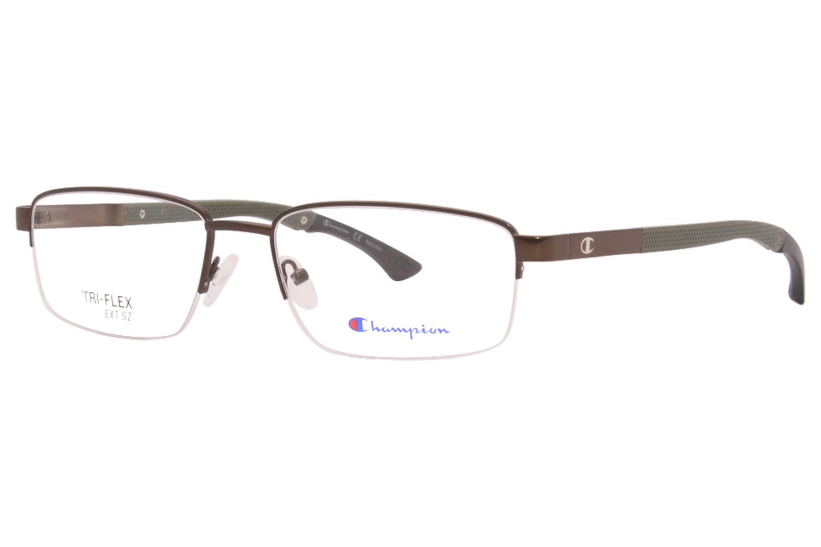 Champion Triad Eyeglasses Men's Semi Rim Rectangular Optical Frame ...