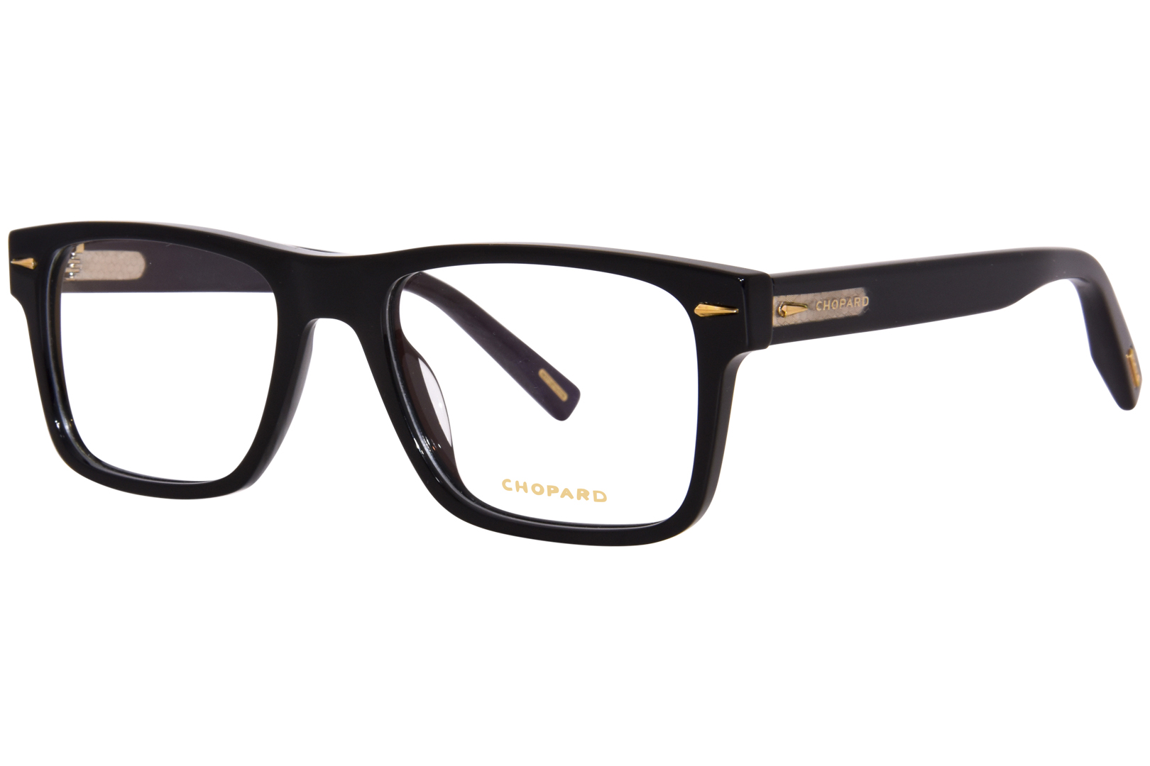 Chopard VCH341 0700 Eyeglasses Men's Black Full Rim Square Shape 54-19 ...