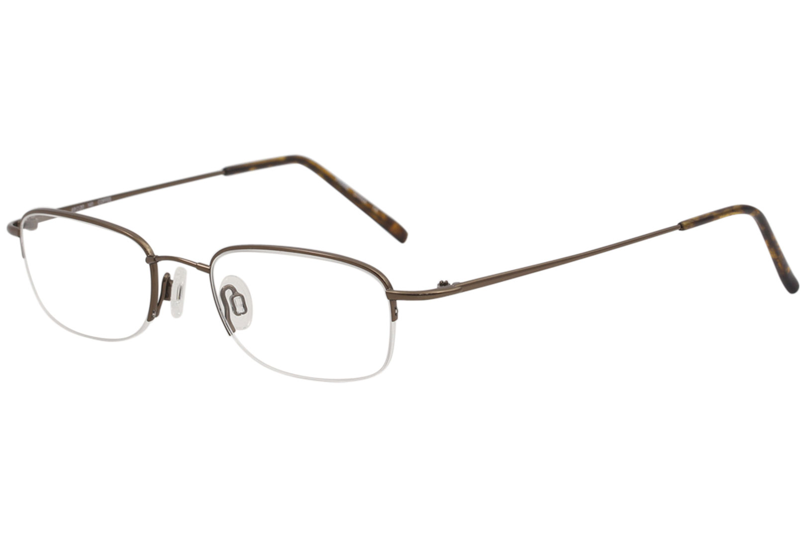 Flexon 607 218 Eyeglasses Men's Coffee Semi Rim Rectangle Shape 51-20 ...