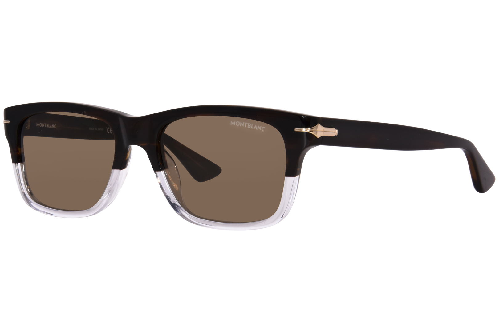Mont Blanc MB0263S 003 Sunglasses Men's Havana/Brown Rectangle Shape 54 ...