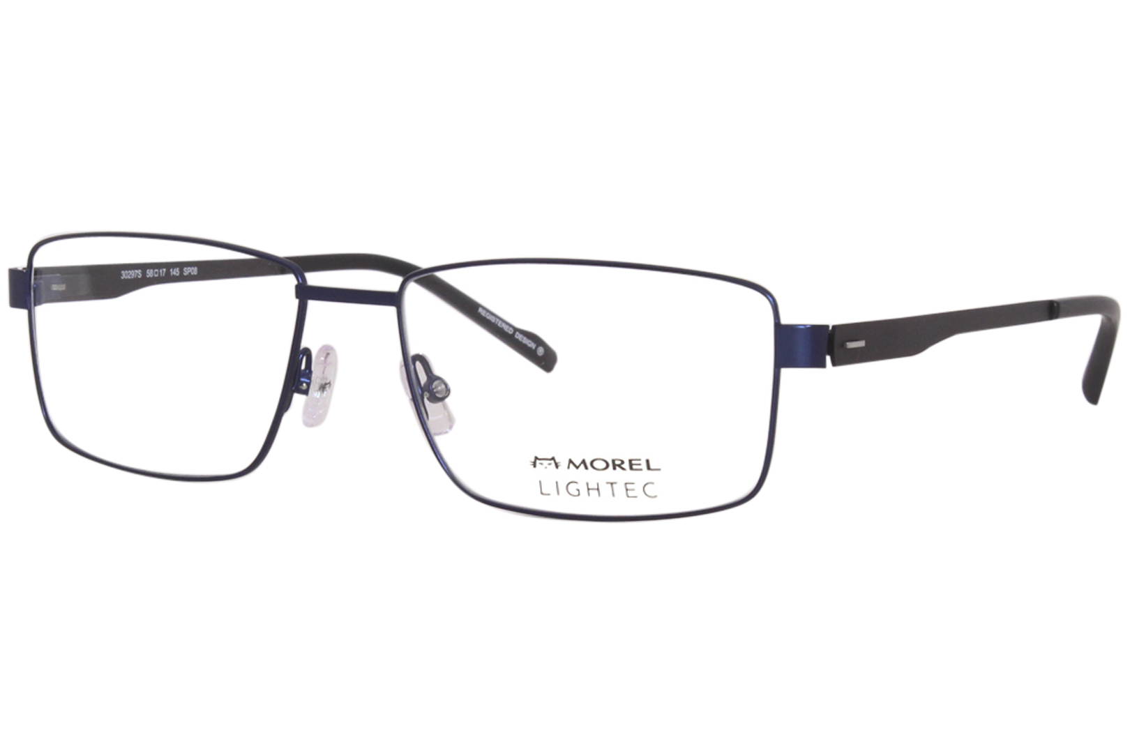 Morel Lightec 30297S SP08 Eyeglasses Men's Dark Blue Full Rim 58-17-145 ...