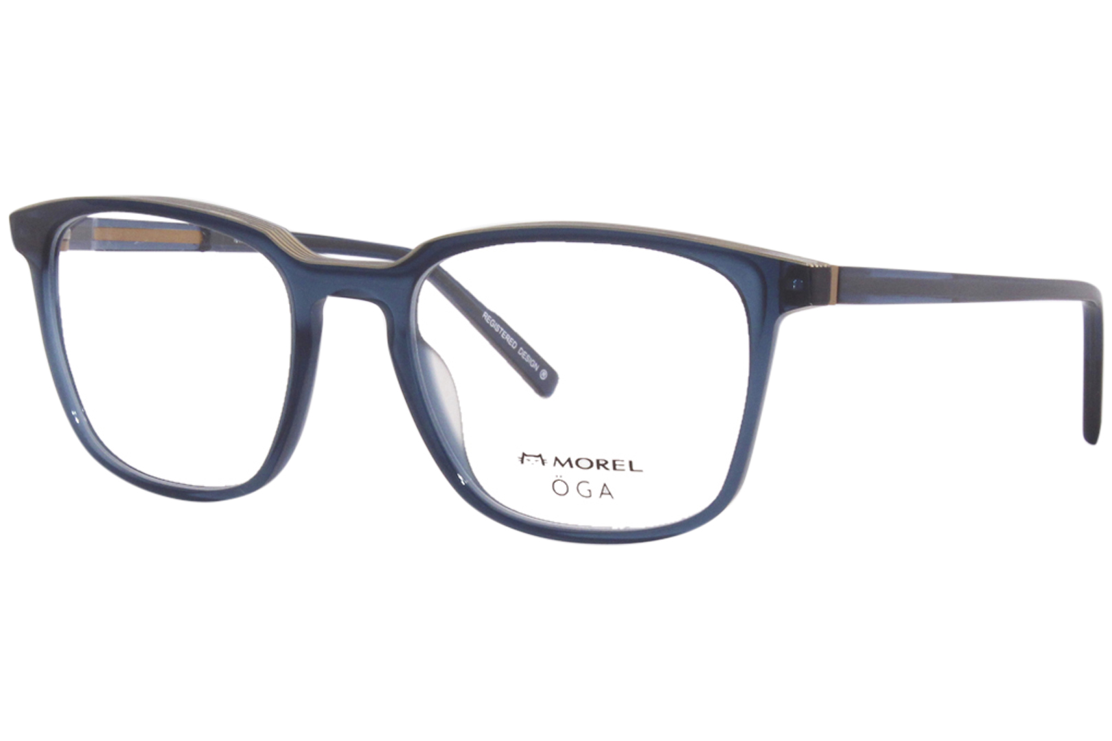 Morel OGA 10177O BD11 Titanium Eyeglasses Men's Blue Full Rim 55-20-150 ...