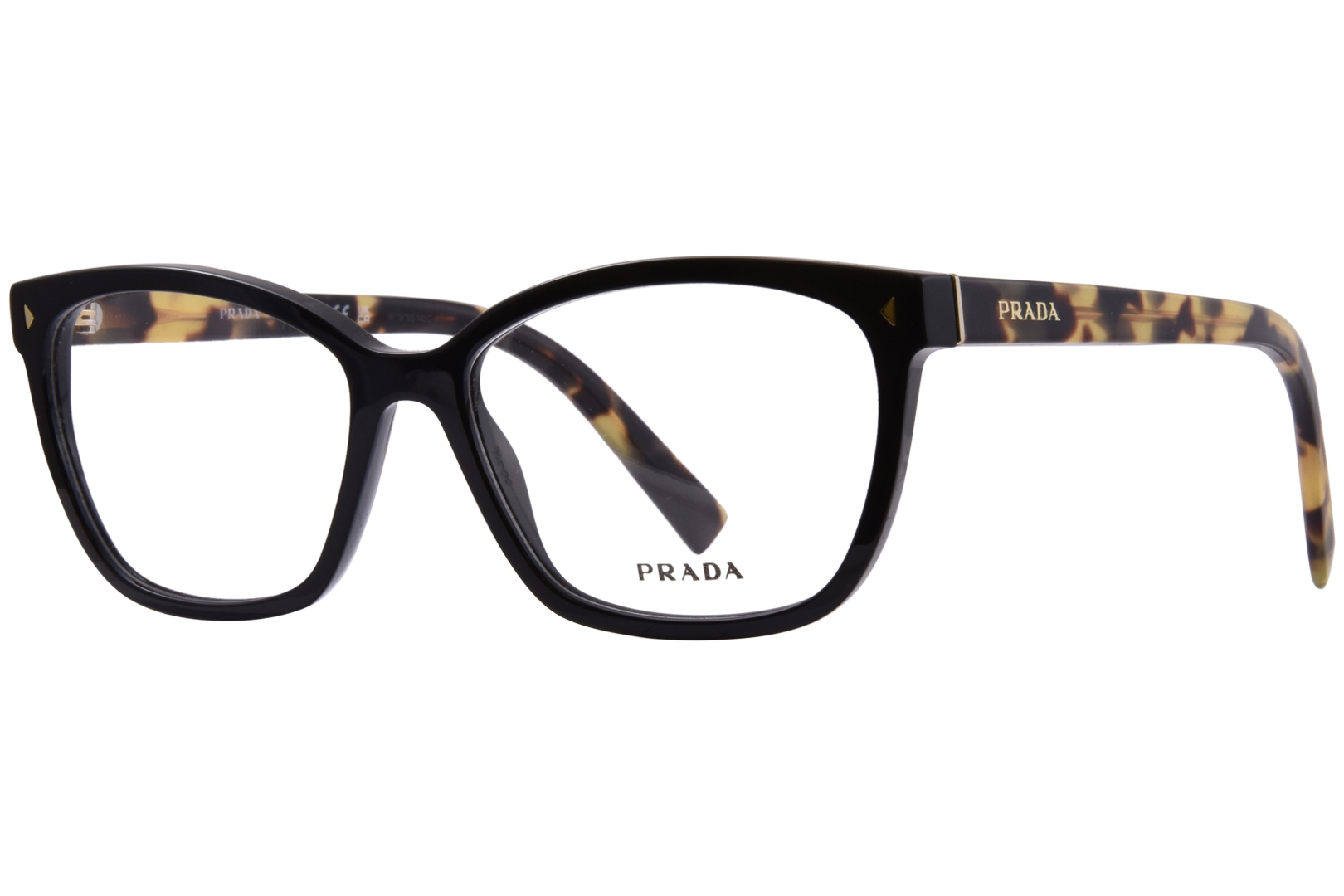 Prada PR 15ZV 3891O1 Eyeglasses Women's Black Full Rim Rectangle Shape ...