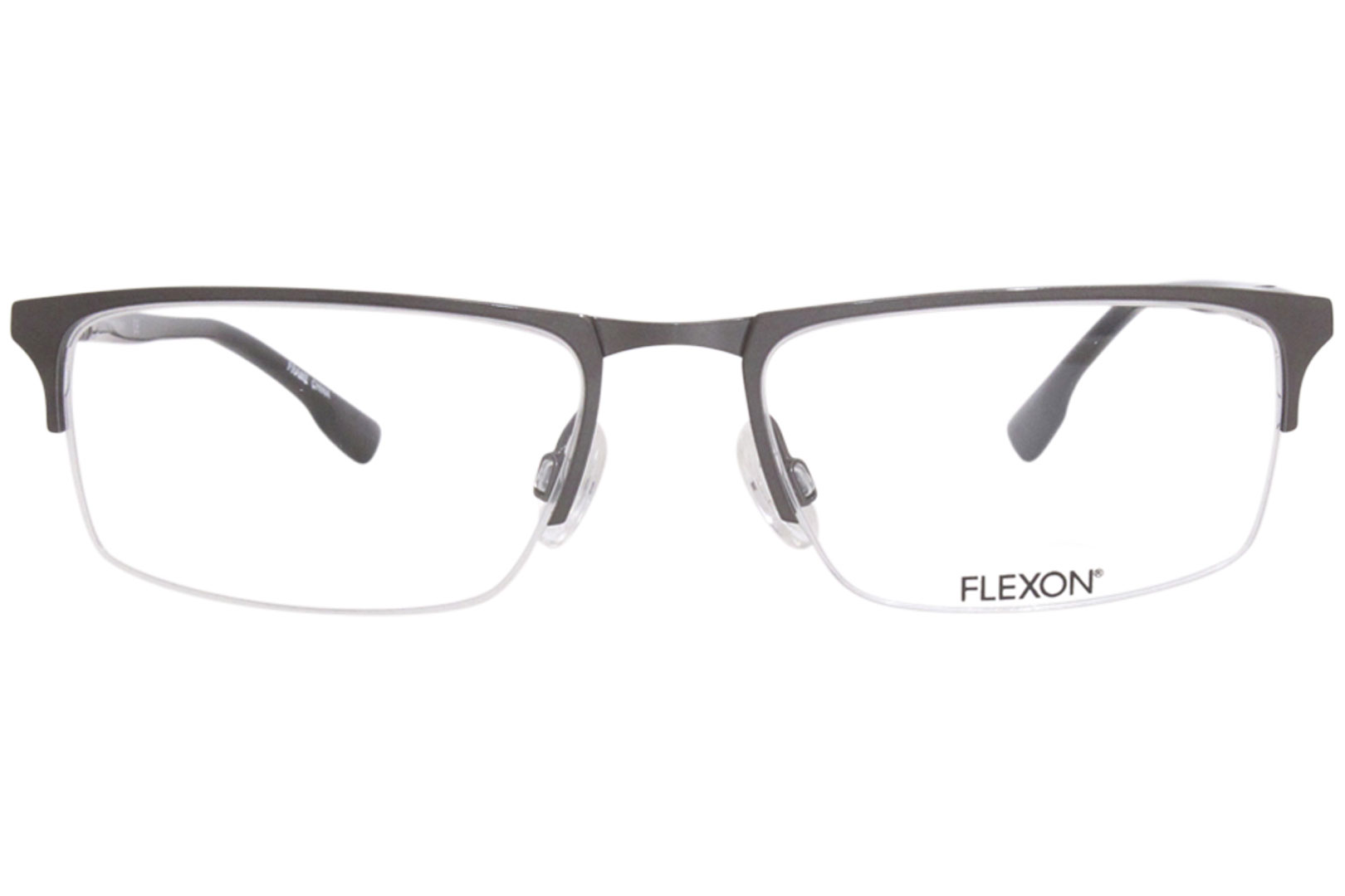 Flexon E1016 Eyeglasses Men's Semi Rim Rectangular Optical Frame ...