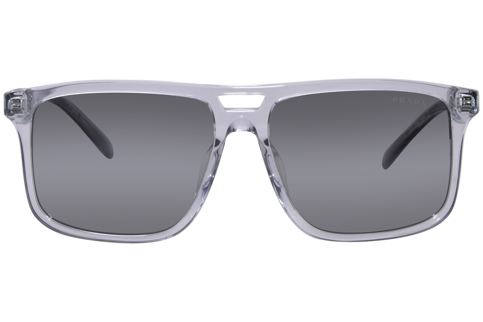 Prada PR A22S 19T175 Sunglasses Men's Transparent Azure/Grey Flash ...