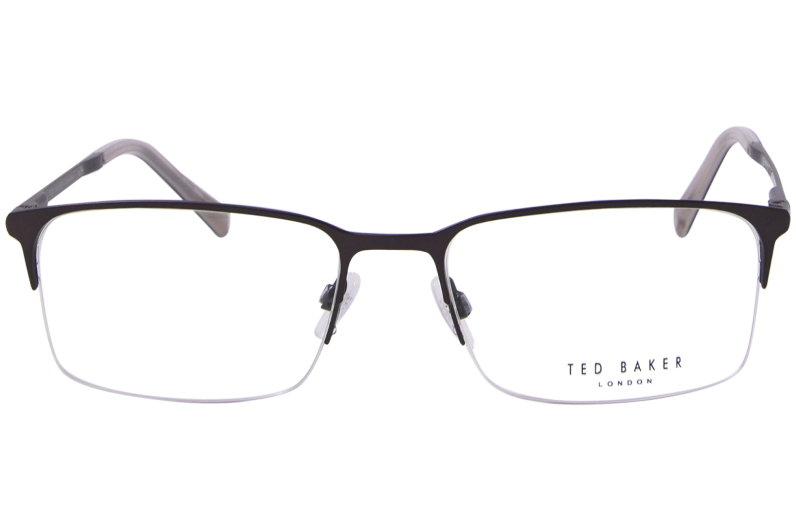 Ted Baker TXL508 DGN Eyeglasses Men's Gunmetal Semi Rim Rectangle Shape ...