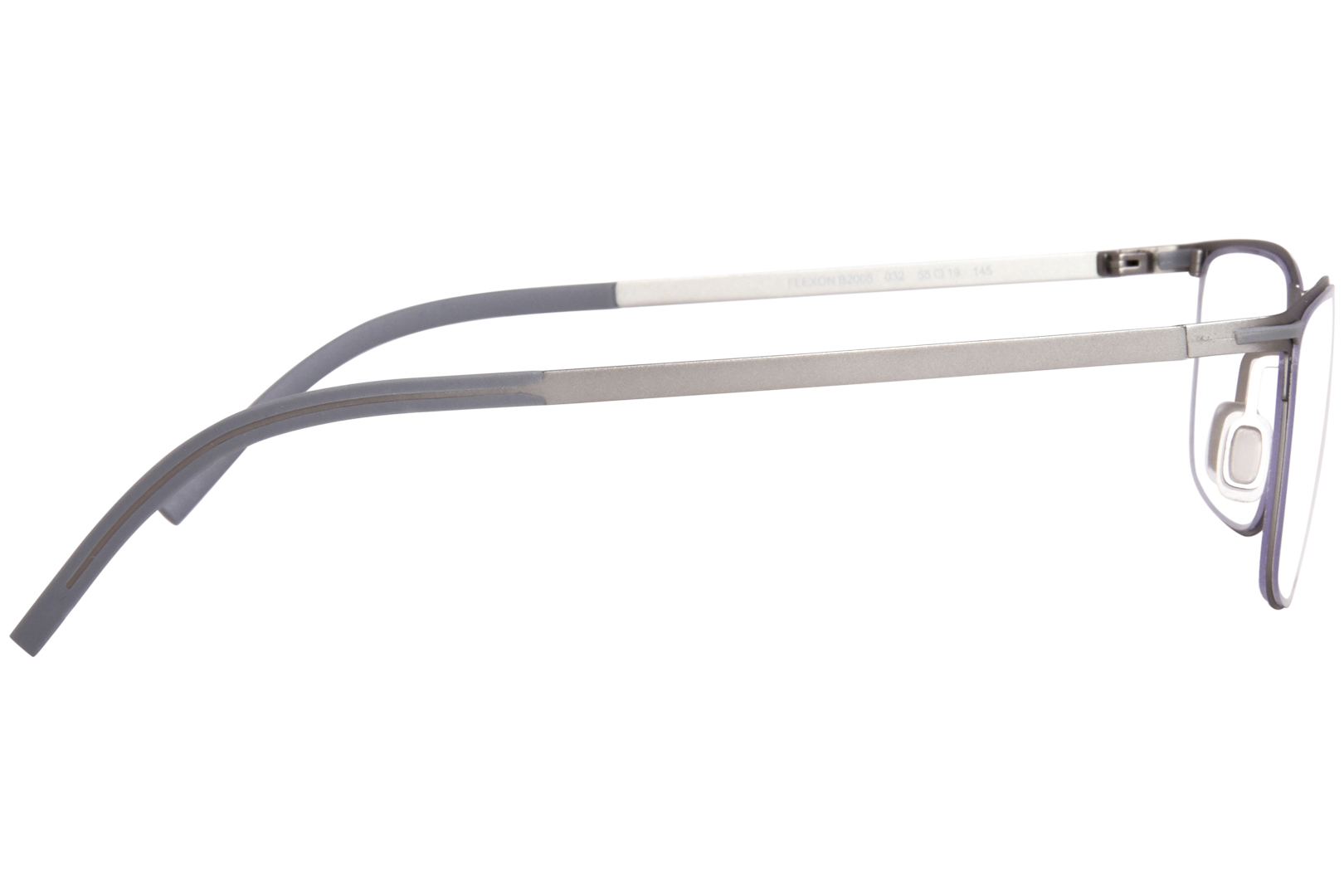 Flexon B2005 032 Eyeglasses Men's Light Gunmetal Full Rim Rectangle ...