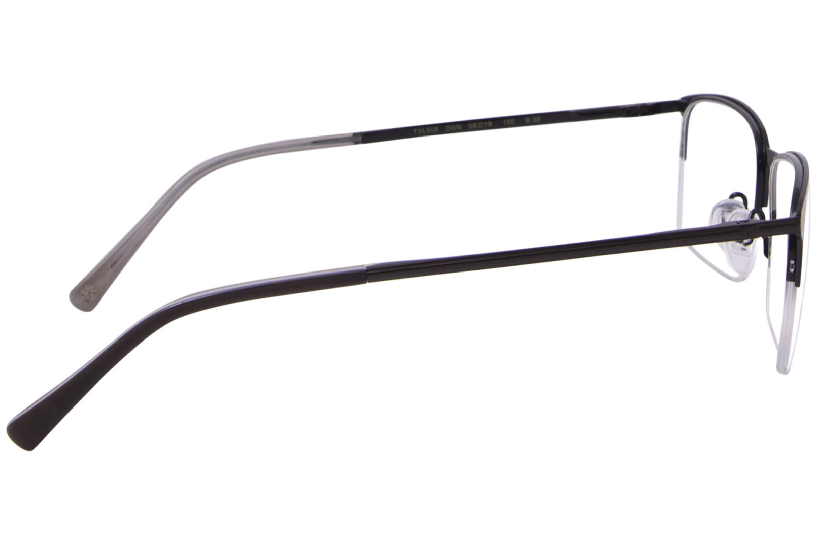 Ted Baker TXL508 DGN Eyeglasses Men's Gunmetal Semi Rim Rectangle Shape ...