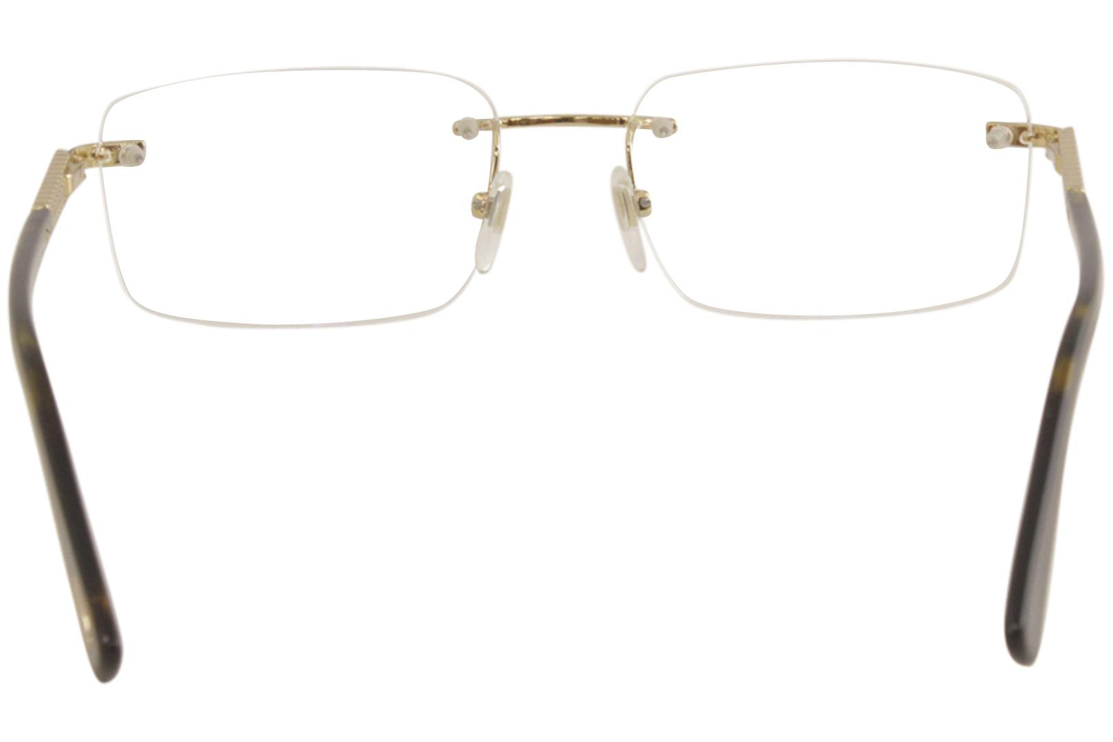 Chopard Men's Eyeglasses VCHB37 VCHB/37 23K Gold Rimless Optical Frame ...