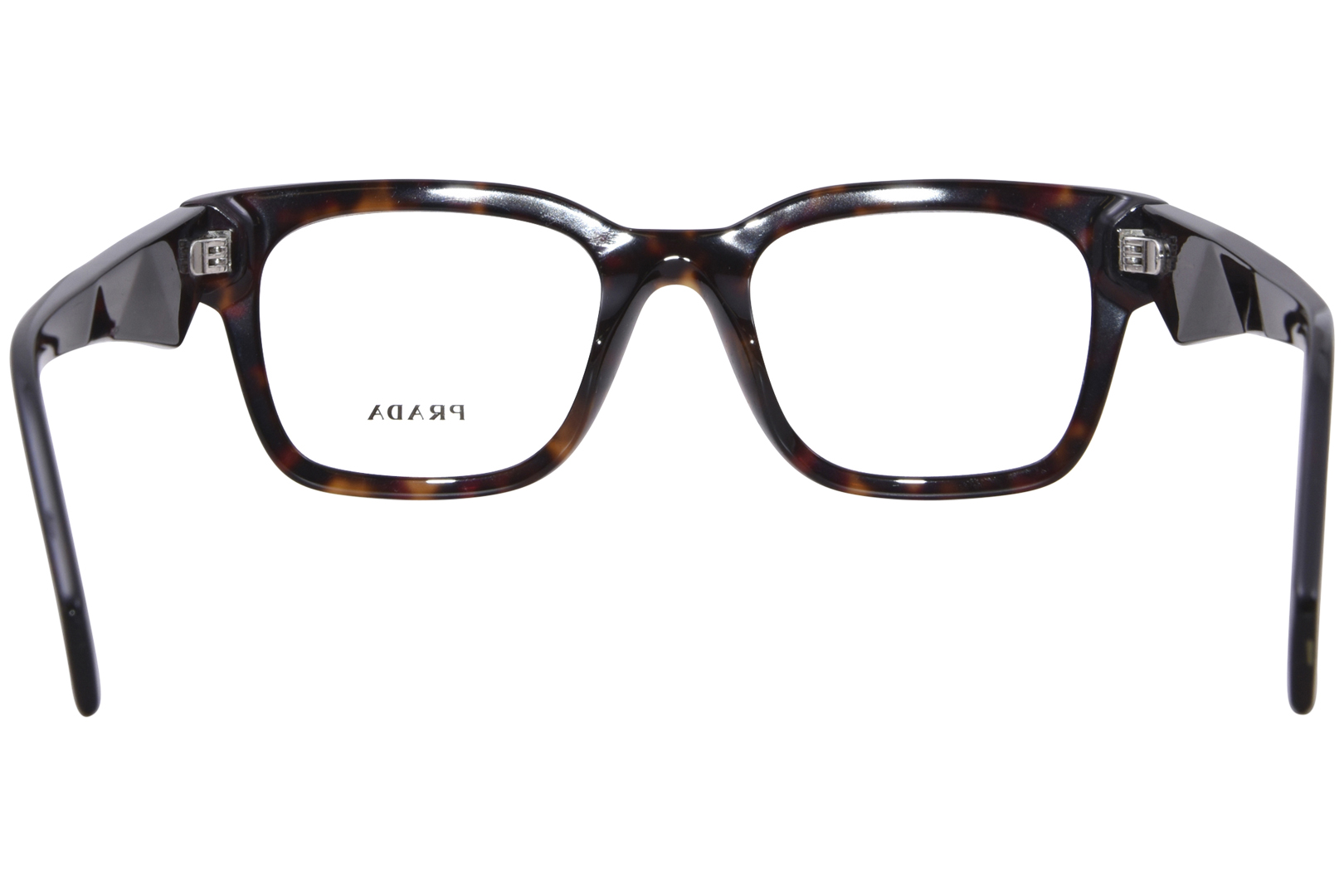 Prada PR10VF 17N1O1 Eyeglasses Men's Havana Red Full Rim Square Shape ...