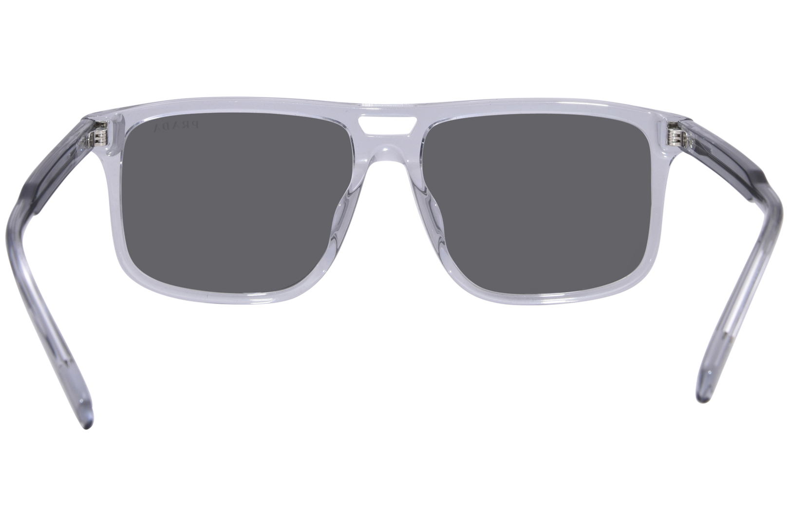 Prada PR A22S 19T175 Sunglasses Men's Transparent Azure/Grey Flash ...