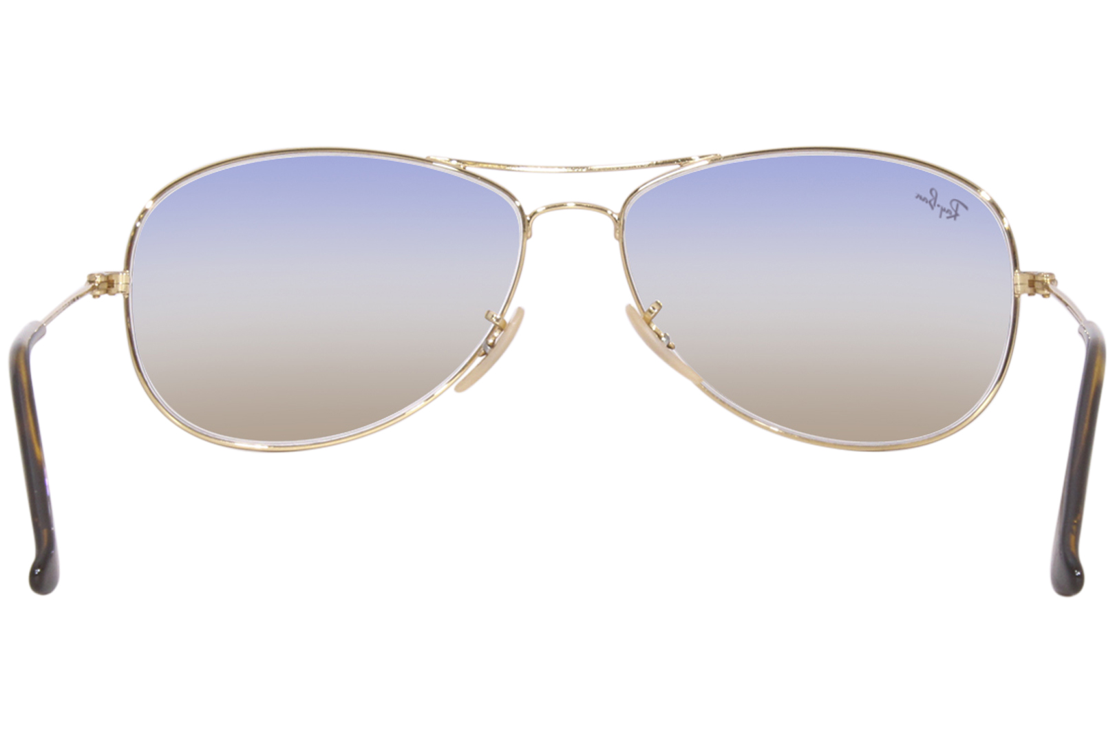Ray Ban Cockpit RB-3362 001/GD Sunglasses Arista/Blue Gradient Pilot 59 ...