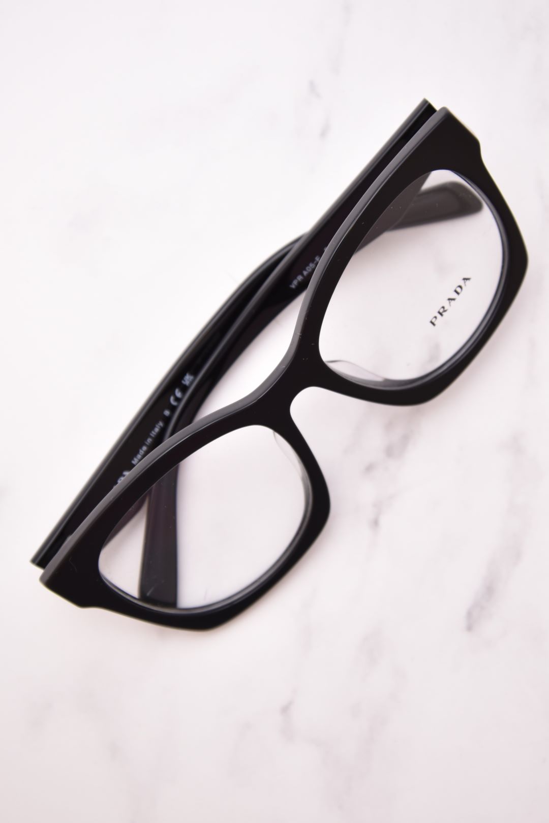 Prada PR A05V 16K1O1 Eyeglasses Women's Black Full Rim Square Shape 52 ...