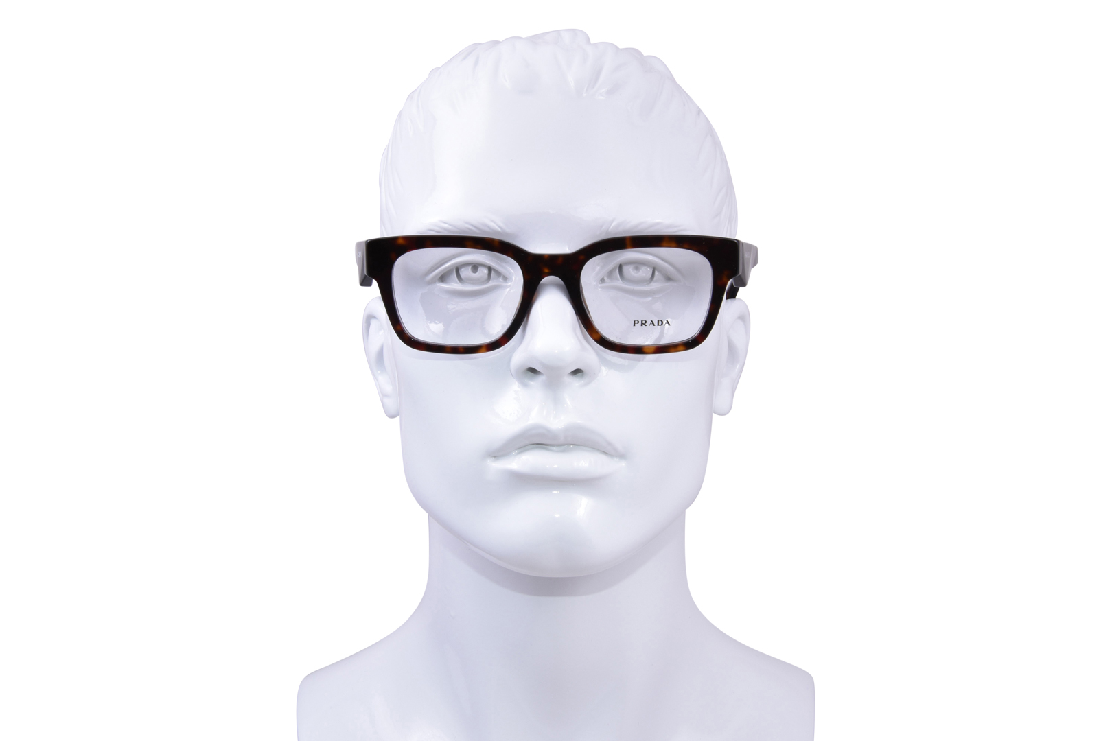 Prada PR10VF 17N1O1 Eyeglasses Men's Havana Red Full Rim Square Shape ...