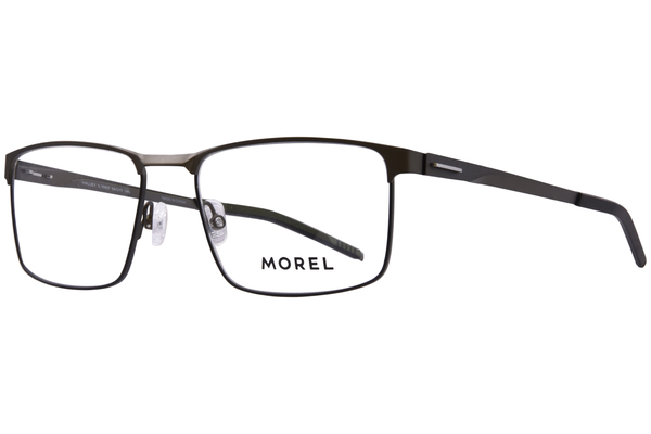 Morel Halley-3 VN07 Eyeglasses Men's Green/Black Full Rim Rectangle ...