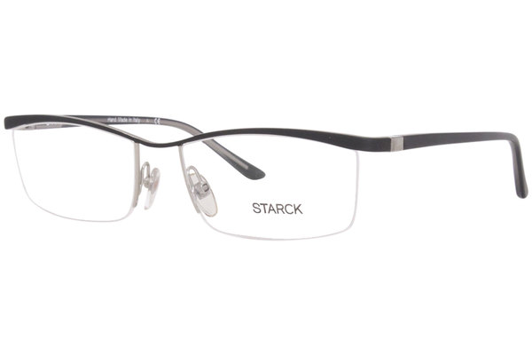 Starck Eyeglasses Frame Men's SH9901 0052 Matte Black/Silver 56-17-140 ...