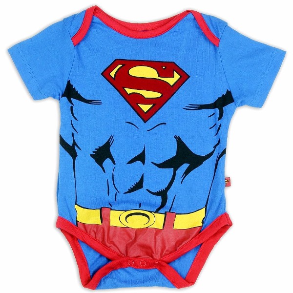 Superman Infant Boy's Creeper Uniform & Muscles Blue Bodysuit | JoyLot.com